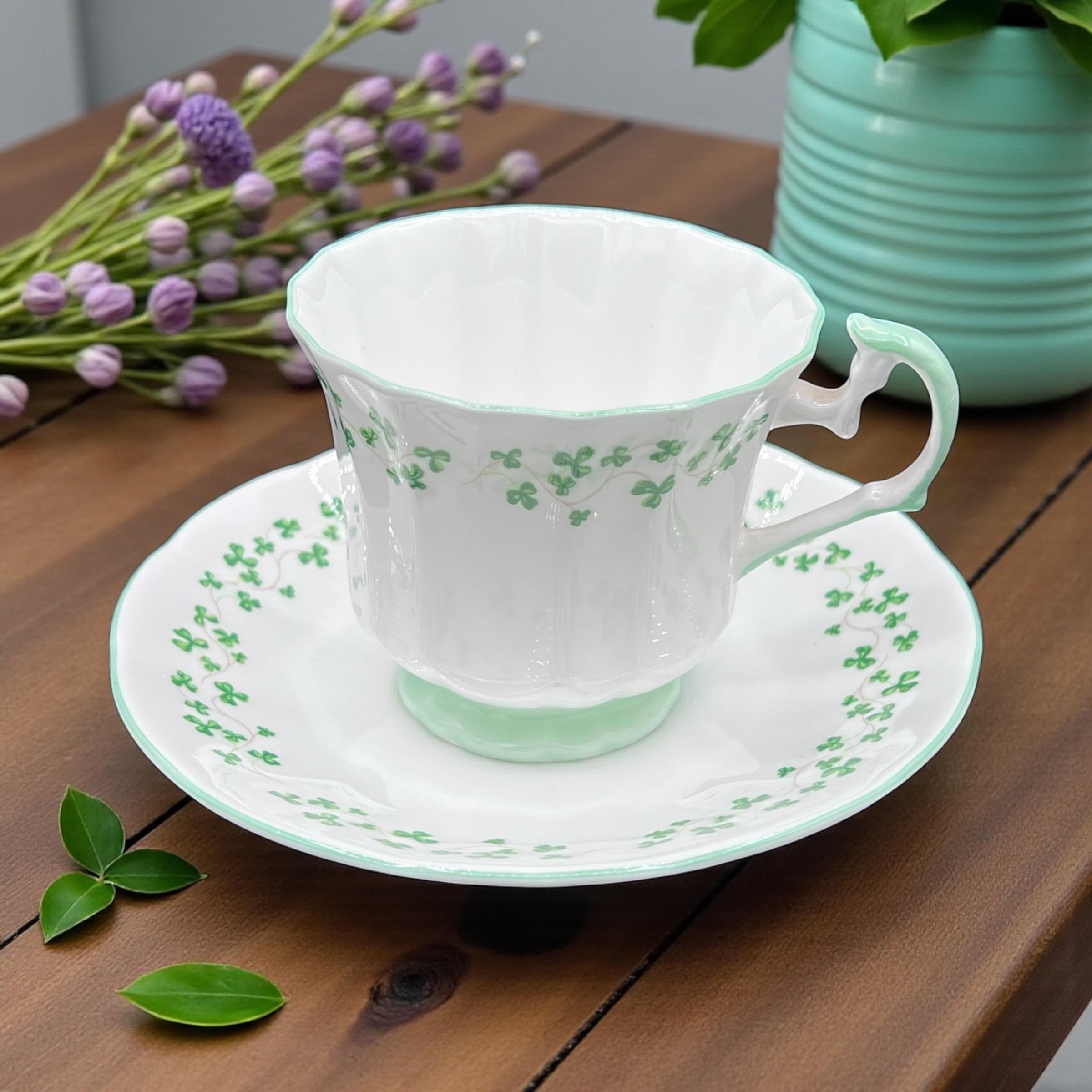 Vintage Royal Crest Shamrock China Tea Cup and Saucer/st. Patrick's Day ...