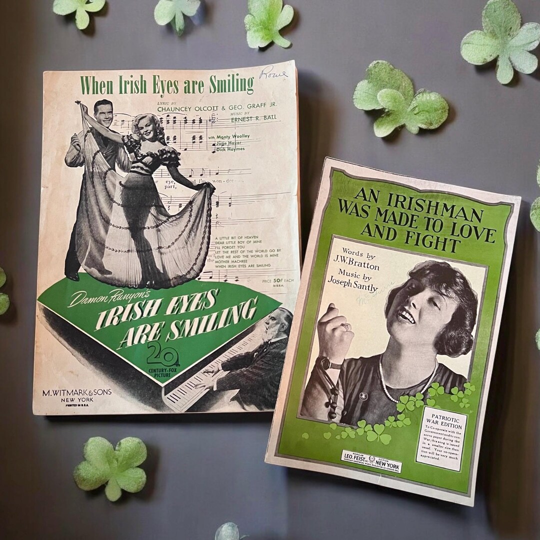 2 Irish Ireland Sheet Music and Lyrics, Irish Art, Irish Gifts, Gifts ...