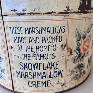RARE MELROSE Marshmallow Tin-1900s Made in Massachusetts - Etsy