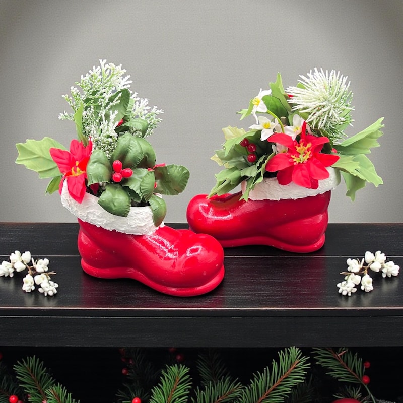 Santa Ceramic Planter - Etsy