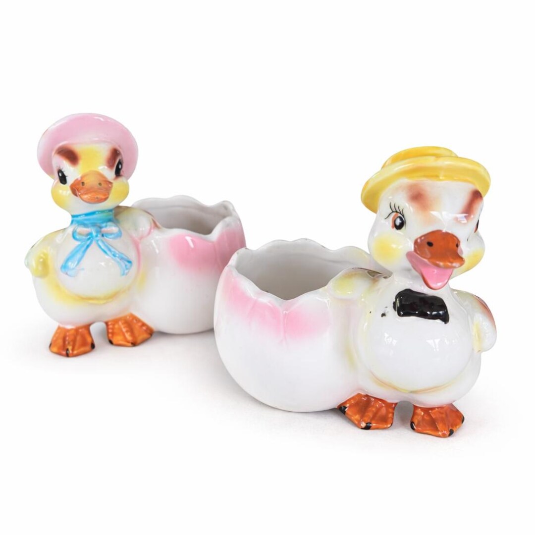 Vintage Grant Crest Hand-painted Duck Planters – Japan Ceramic Pair ...