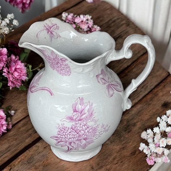 Transferware Pitcher - Etsy