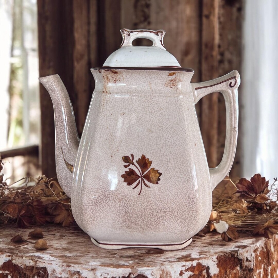 Antique Alfred Meakin Tea Leaf Ironstone Rectangular Gold Trim Stained ...