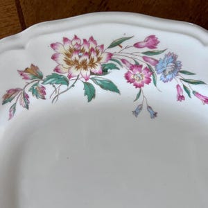 Ironstone Platter Knowles Spring Summer Floral Serving Plate 12”x 9 ...