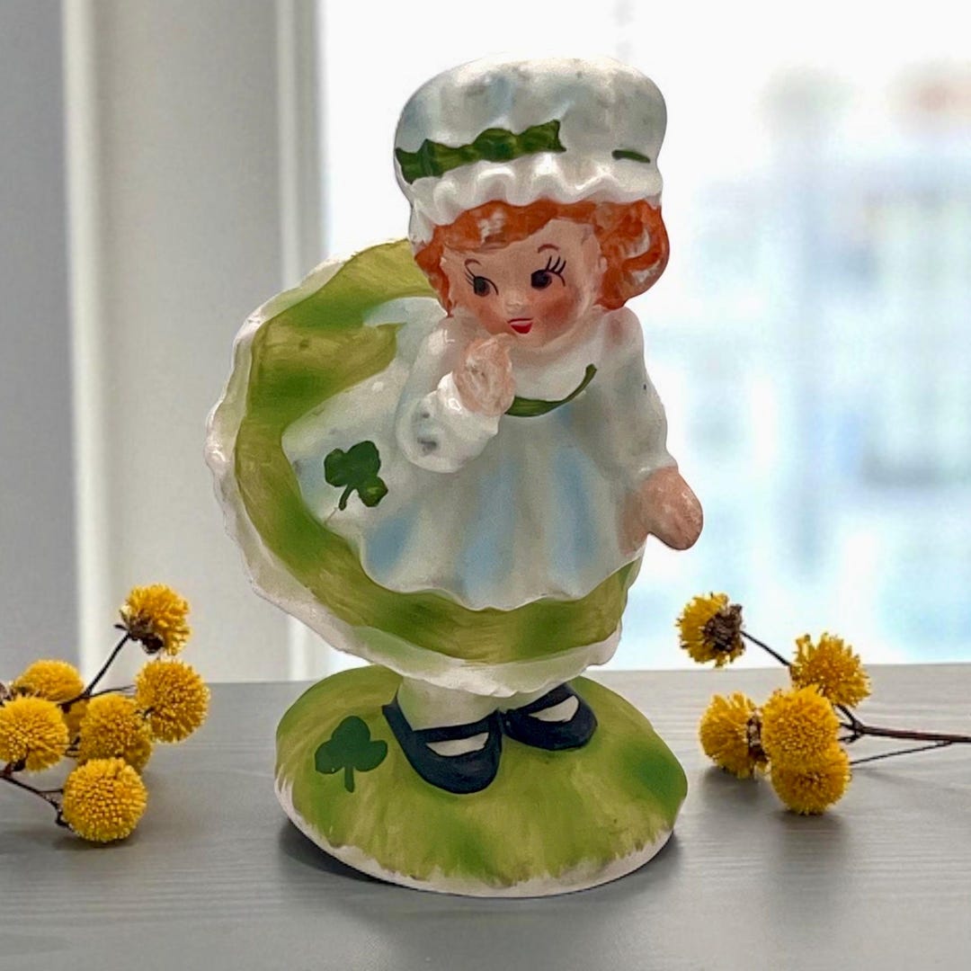 St Patrick’s Day Lefton Irish Girl/irish Lassie Figurine/ireland St ...