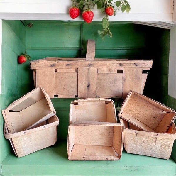 Wood Berry Baskets - Etsy