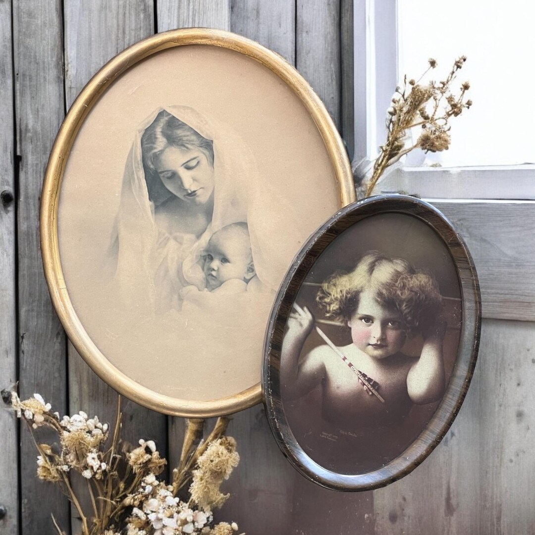Framed Antique Portraits Cupid Awake M.B Parkinson /knaff Brothers ...