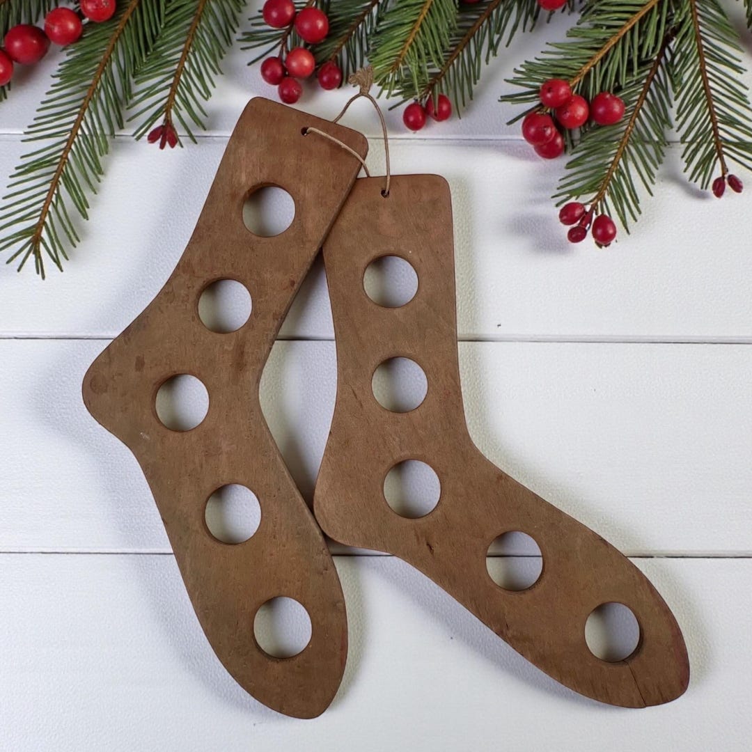 Antique Wood Sock Dryers/wooden Stocking Stretchers/rustic Primtive ...