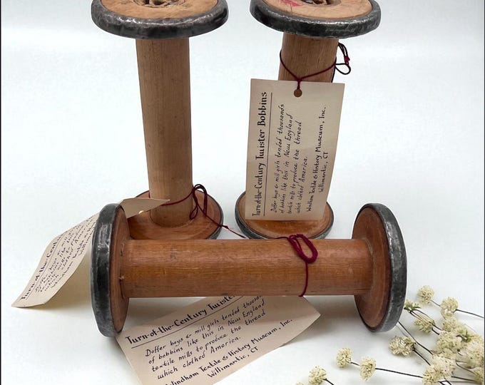Vintage Textile Wood Bobbin Spool-wooden Factory Bobbins- Industrial ...