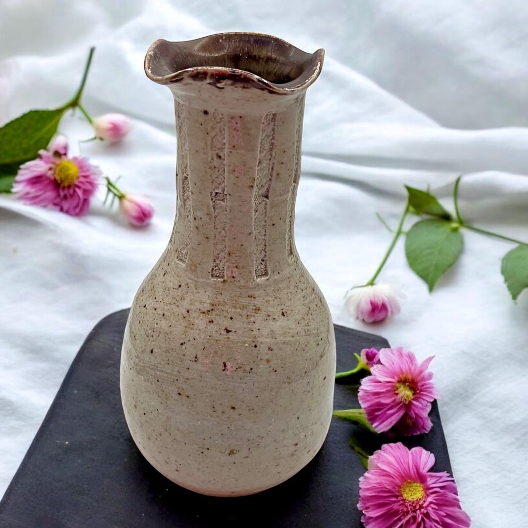 Studio Pottery Ceramic Vase/signed Hobbyist Pottery Vase/artisan Signed ...