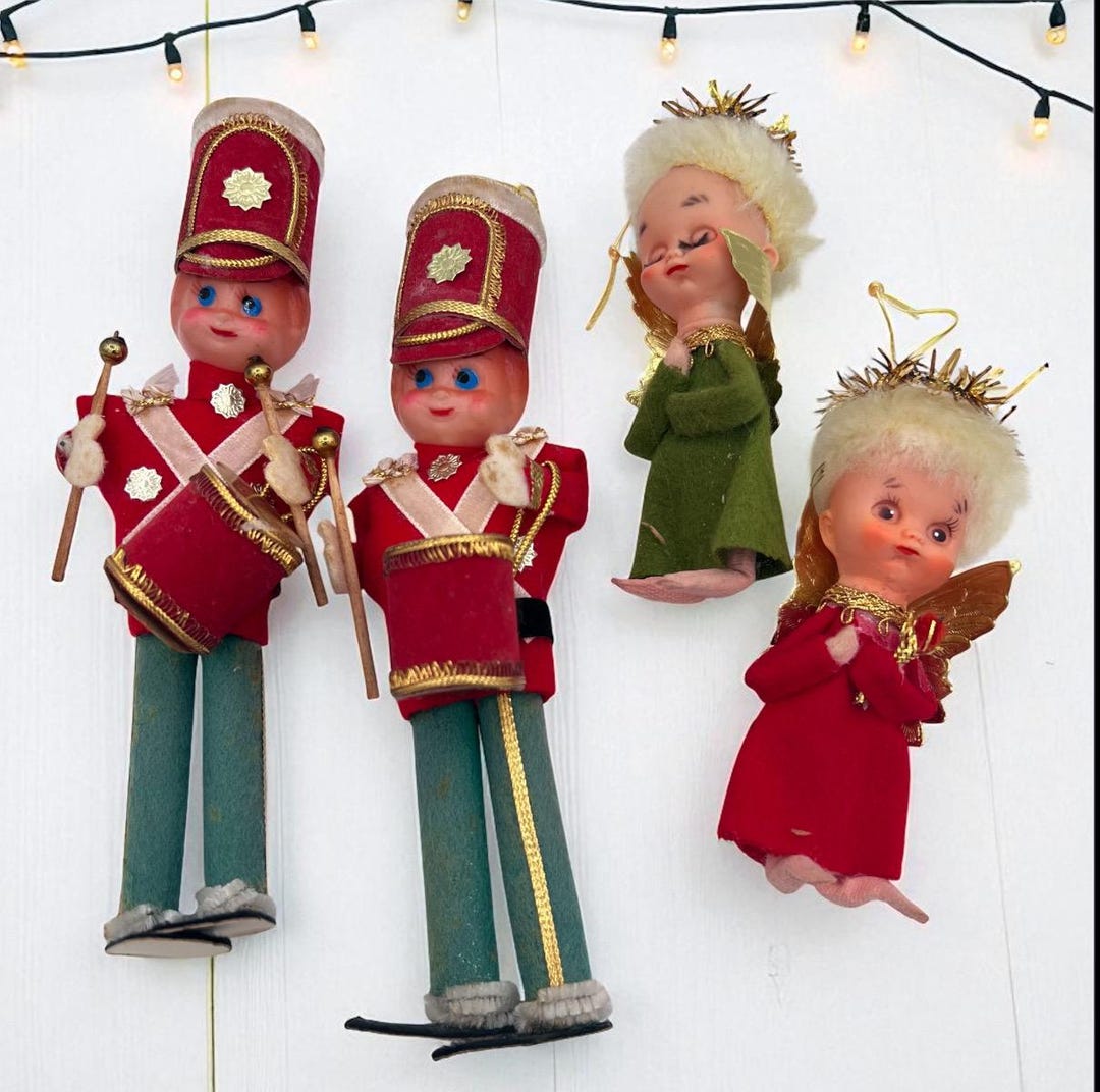 Vintage Napco Pixie Knee Hugger Angels Druumers/knee Hugger Elves/made ...