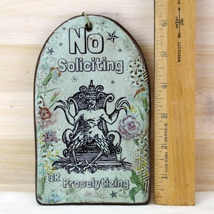 No Soliciting or Proselytizing Porch Front Door Sign GREEN - Etsy