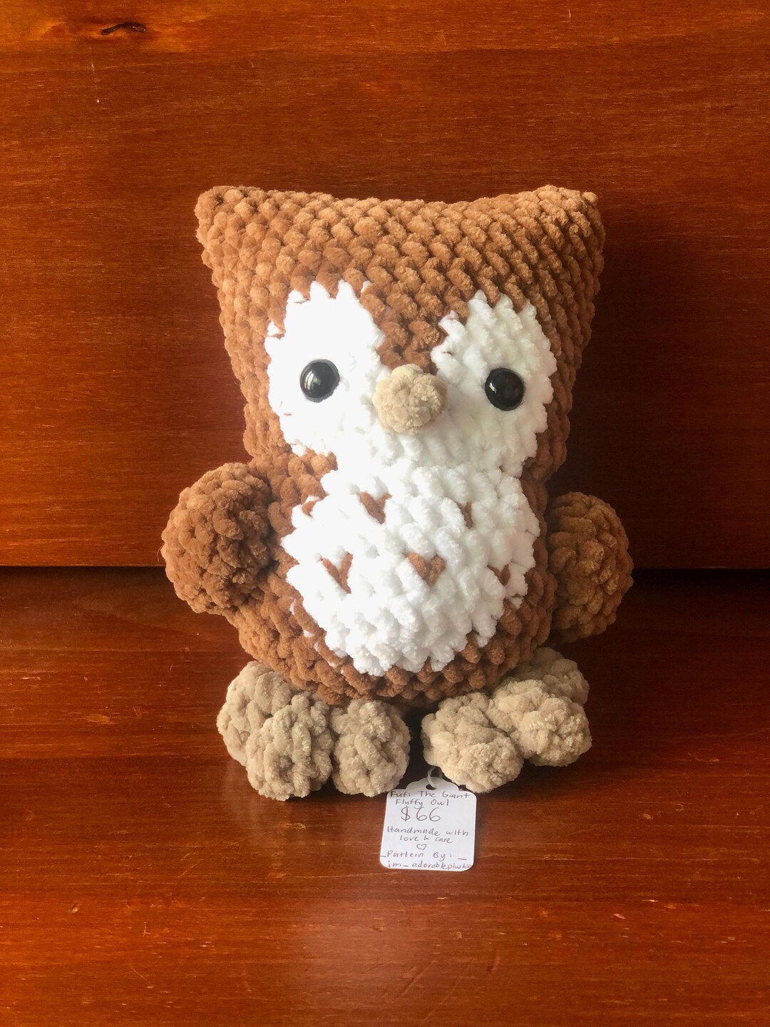Handmade Crochet Plushie | Fufi the Fluffy Owl, Amigurumi Toy, Physical ...