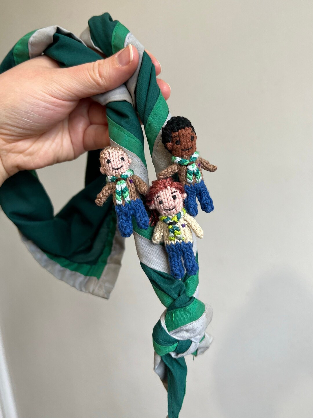 Mini Personalised Knitted Scout Necker Badge Accessory Cub, Beaver ...