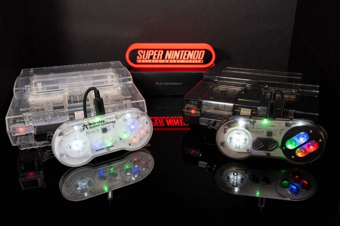 Super Nintendo Console Reshell With LED Controller - Etsy