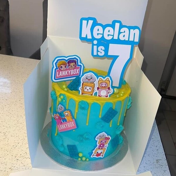 Lanky Box Cake Topper - Etsy