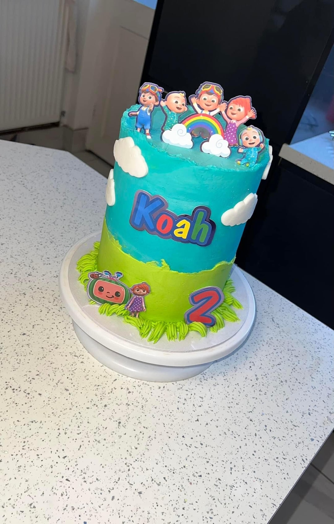 Cocomelon Inspired Kids Show Cake Topper Fully Personalised With Any ...