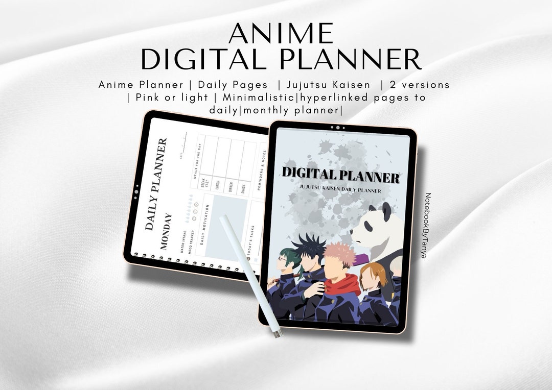 Digital Anime Planner20 Pagesdaily Monthly Plannermeal Planto Do ...