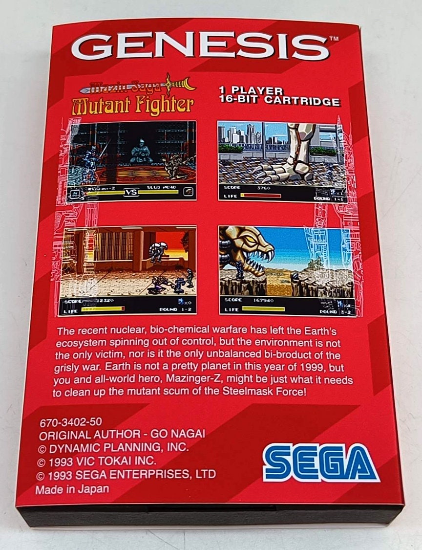 Mazin Saga Mutant Fighter SEGA Genesis Mega Drive - Etsy