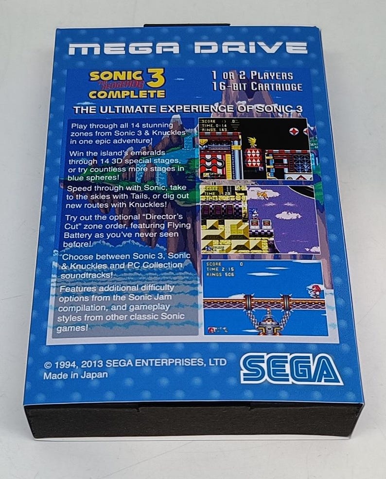 Sonic 3 Complete SEGA Mega Drive Genesis - Etsy