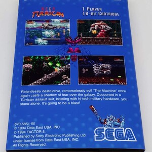 Mega Turrican SEGA Mega Drive Genesis - Etsy