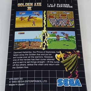 Golden Axe III SEGA Mega Drive Genesis - Etsy