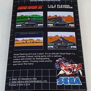 Road Rash II SEGA Genesis Mega Drive - Etsy