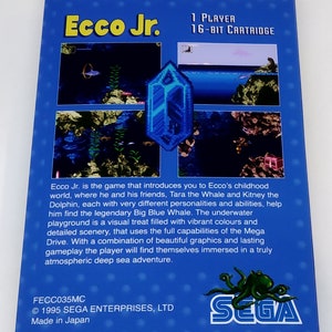 Ecco Jr. SEGA Mega Drive Genesis - Etsy