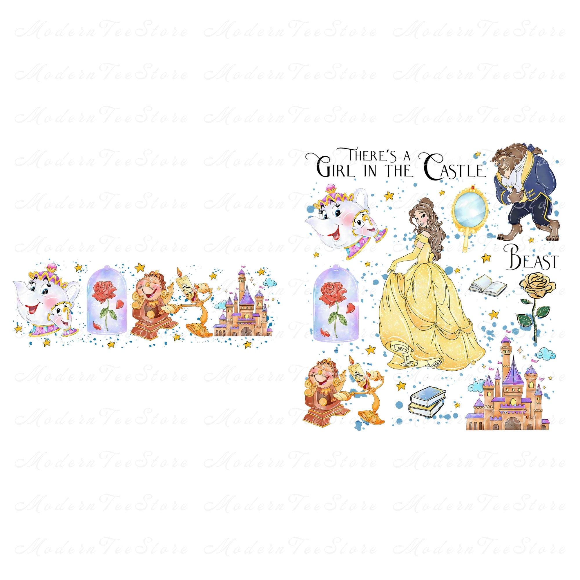 Princess Belle Png, Retro Tale as Old as Time Belle's Book Shop Png ...