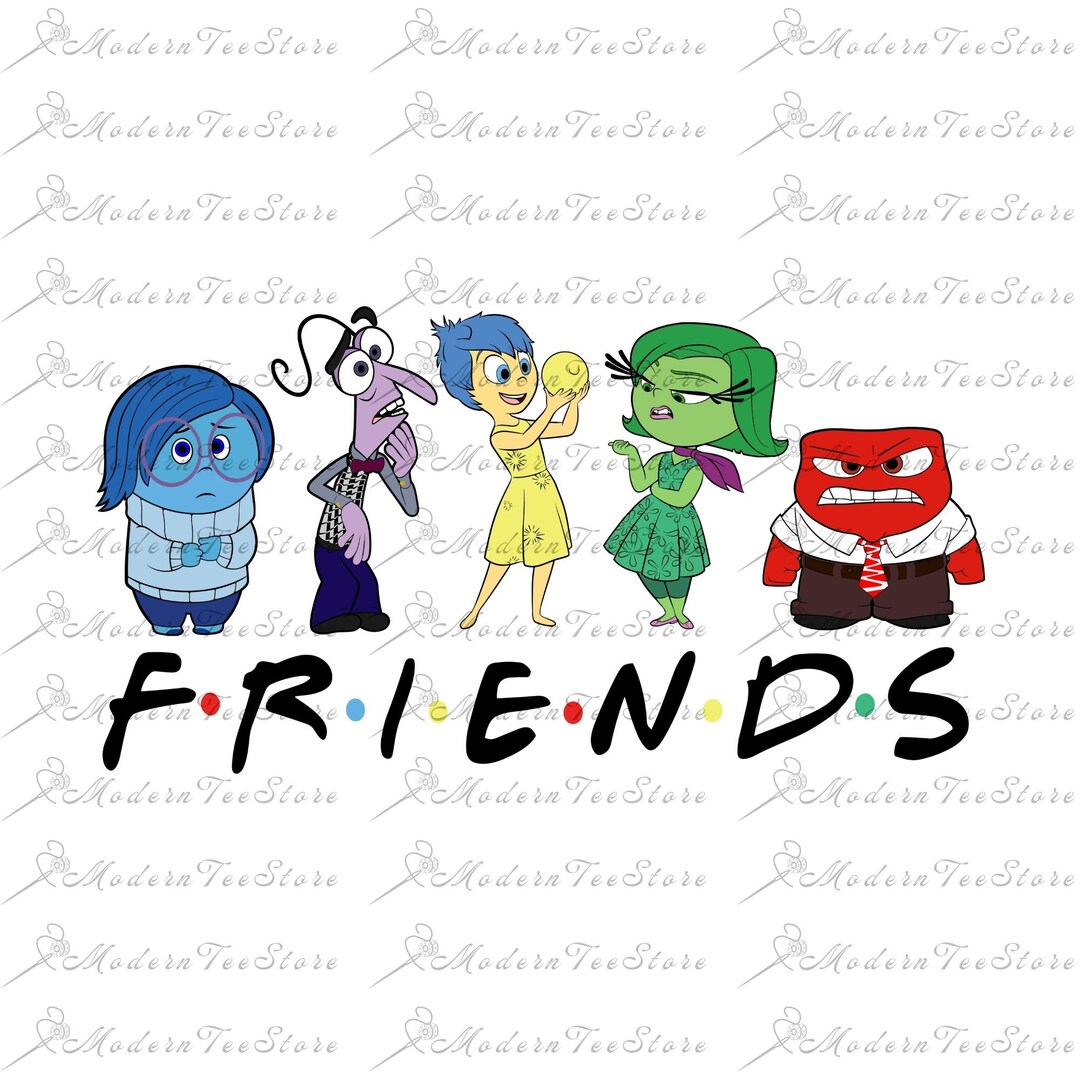 Inside Out Friends PNG SVG, Inside Out 2 Anger, Joy, Disgust, Sadness ...