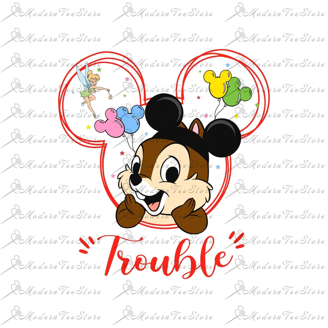 Chip and Dale Svg Png, Double Trouble Png Svg, Couple Matching Shirt ...