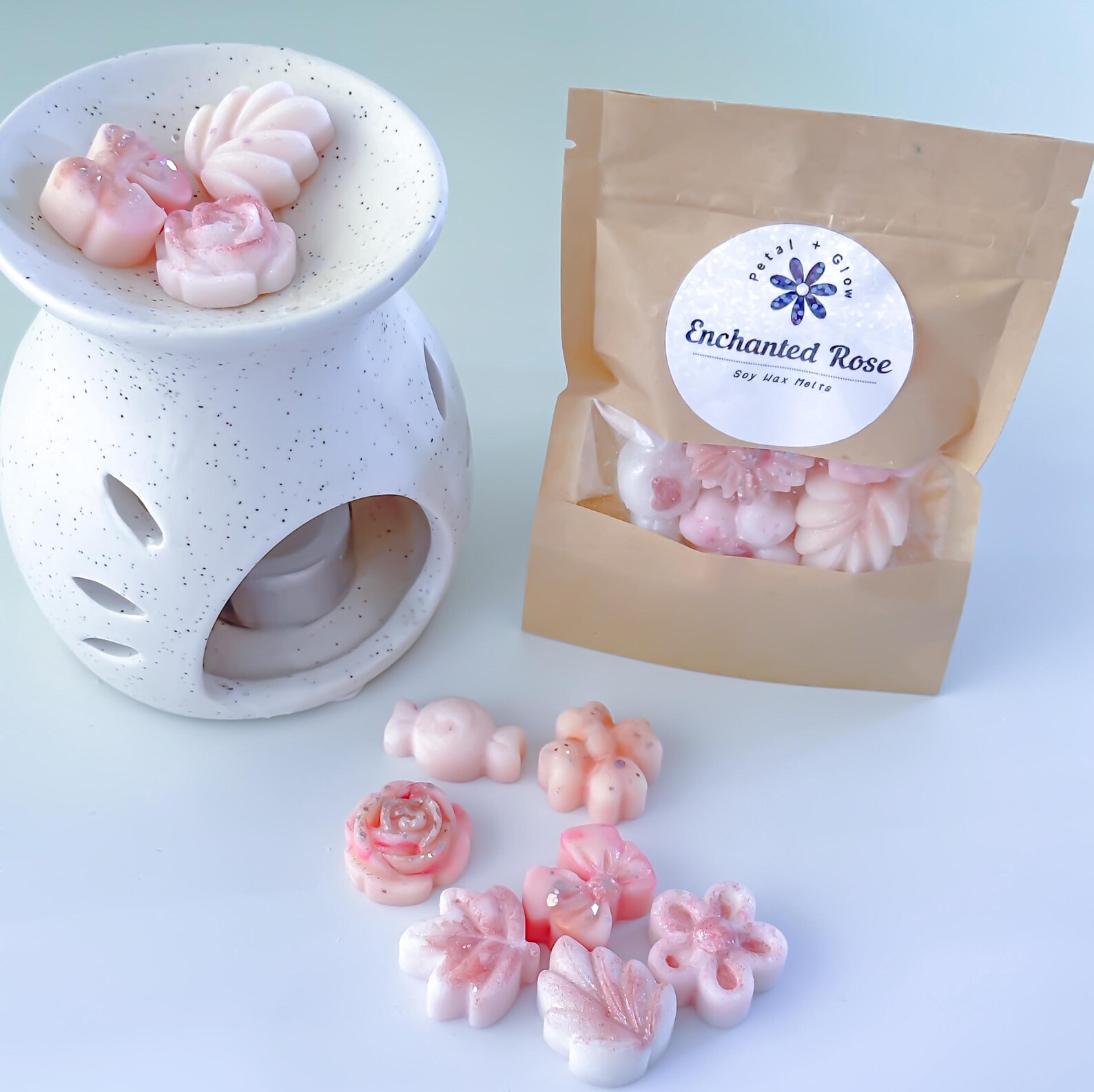 Enchanted Rose Wax Melts | Hand Poured Soy Wax | Fresh Cut Rose Scent ...