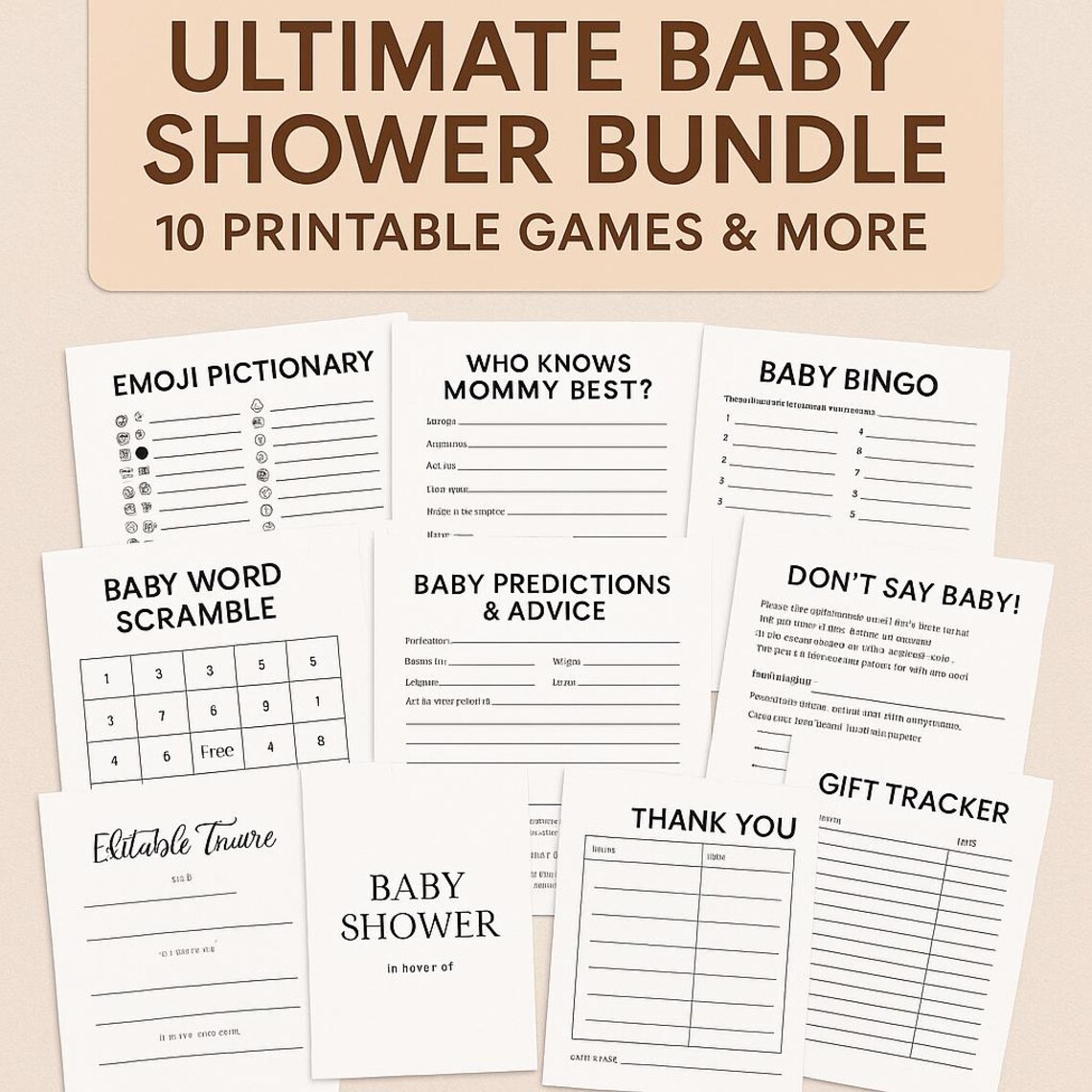 10 Fun Printable Activities (instant Download) - Etsy