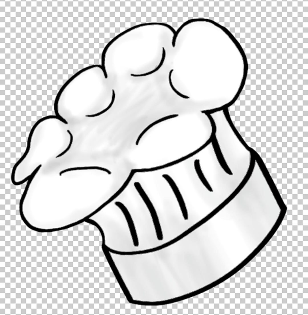 Chef Hat Icon on Transparent Background - Original Digital Cartoon by ...