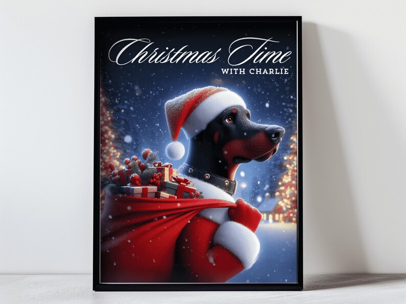 Custom Pet Movie Poster From a Photo Personalized Pet Portraits Pet Art ...