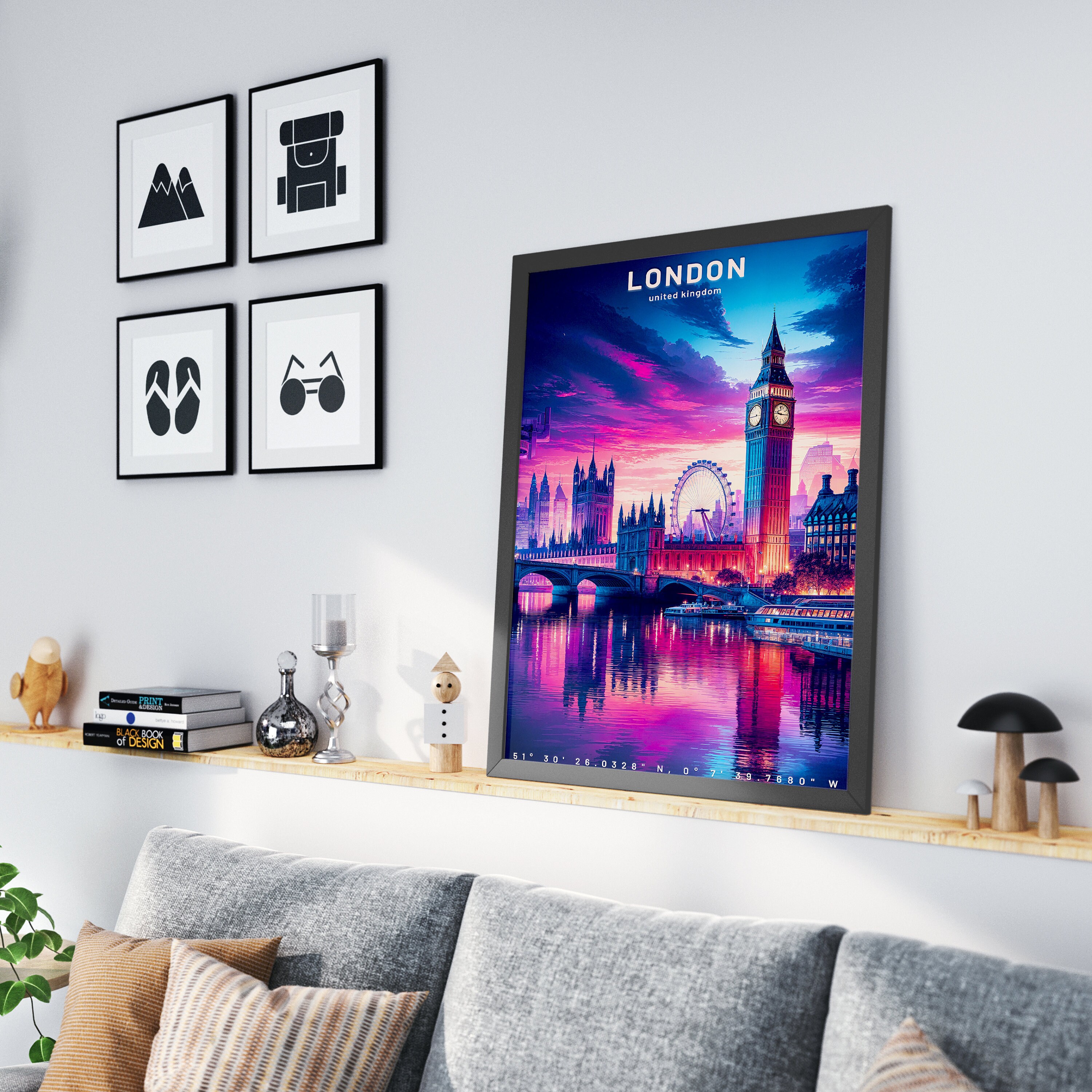 London Travel Poster, London Wall Art, Big Ben London Travel Print ...