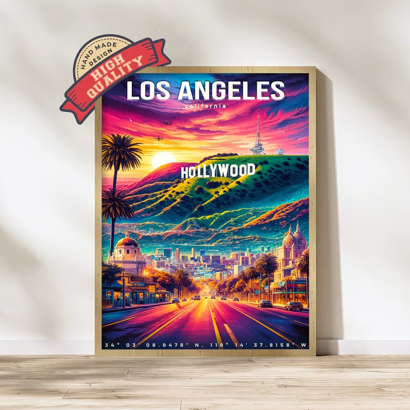 Los Angeles Postcard - Etsy