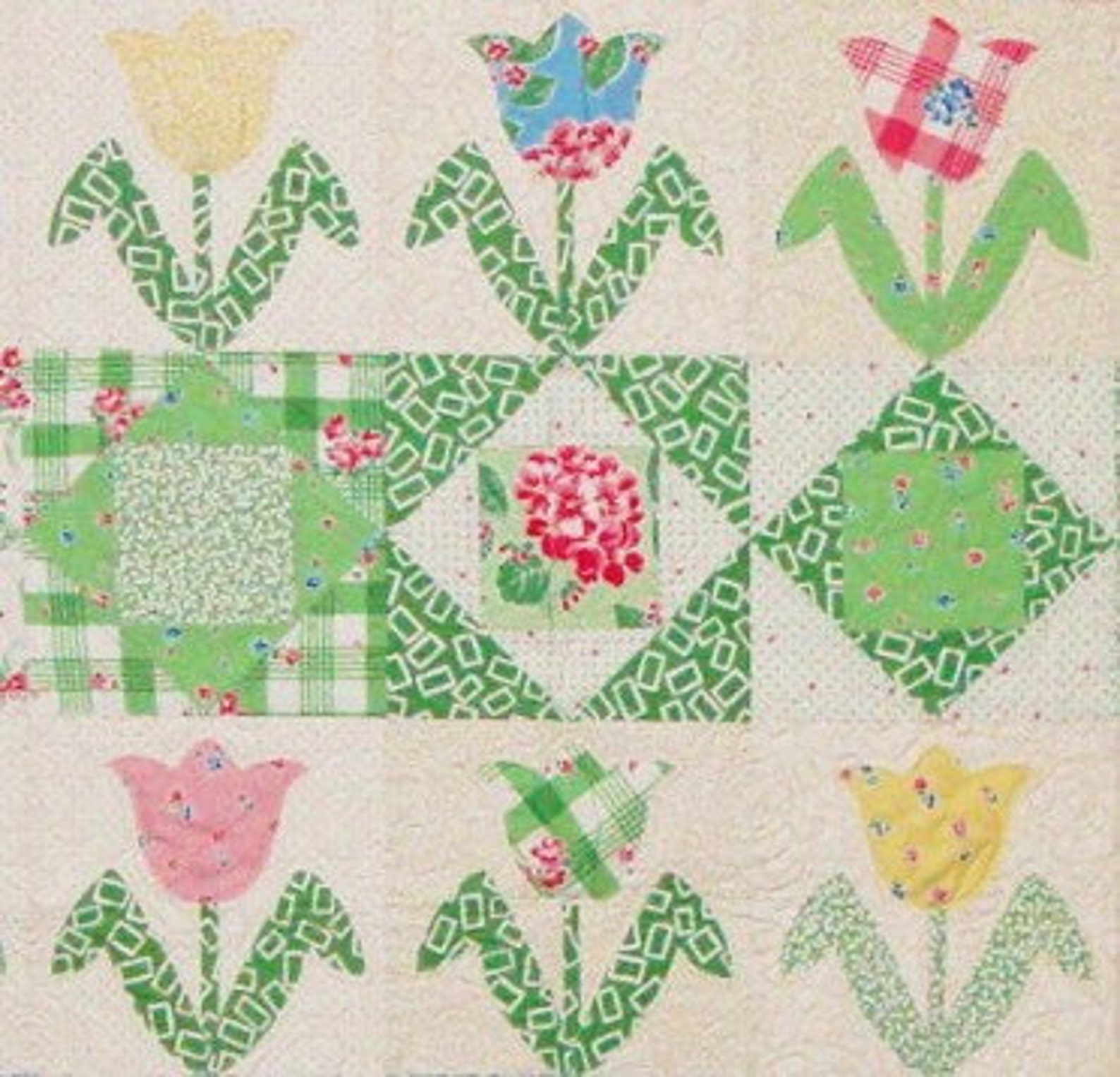 Tulip Garden Quilt Pattern - A Touch of Springtime - PDF Format - Etsy