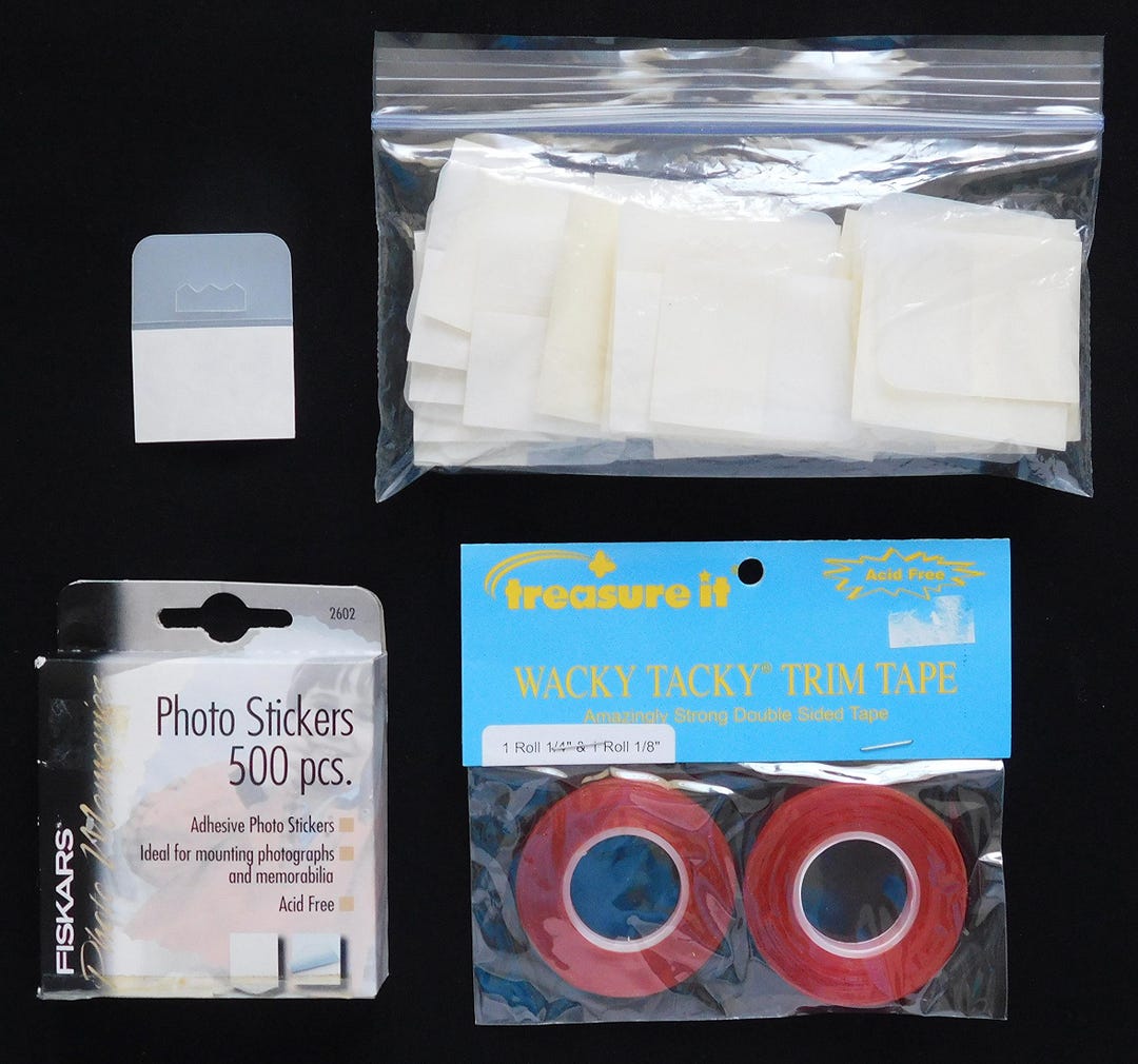 Fiskars Photo Stickers, Wacky Tacky Double Sided Tape, 35 Plastic Tab ...