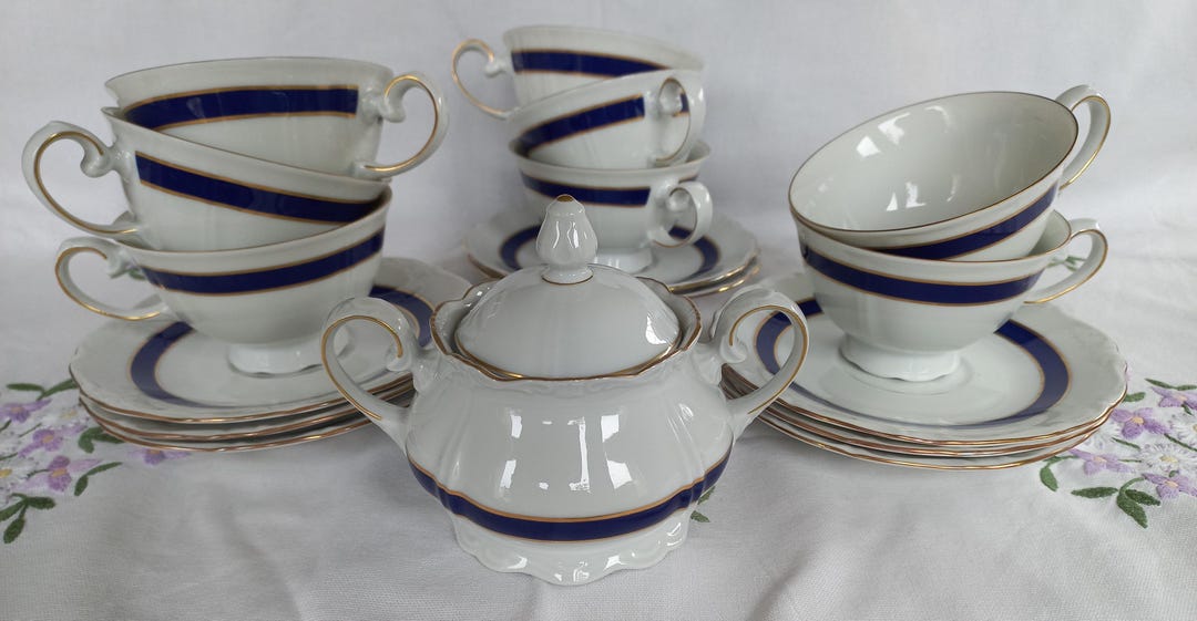 Reichenbach Echt Kobalt Service for 8 People - Etsy