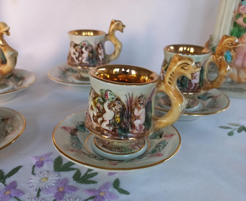 Vintage Capodimonte Coffee Cup – Hand-painted Porcelain, Collectible ...