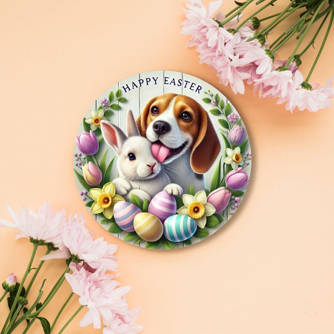 Wooden Sign, Door Sign With Beagle, Decorative Sign for Front Door ...