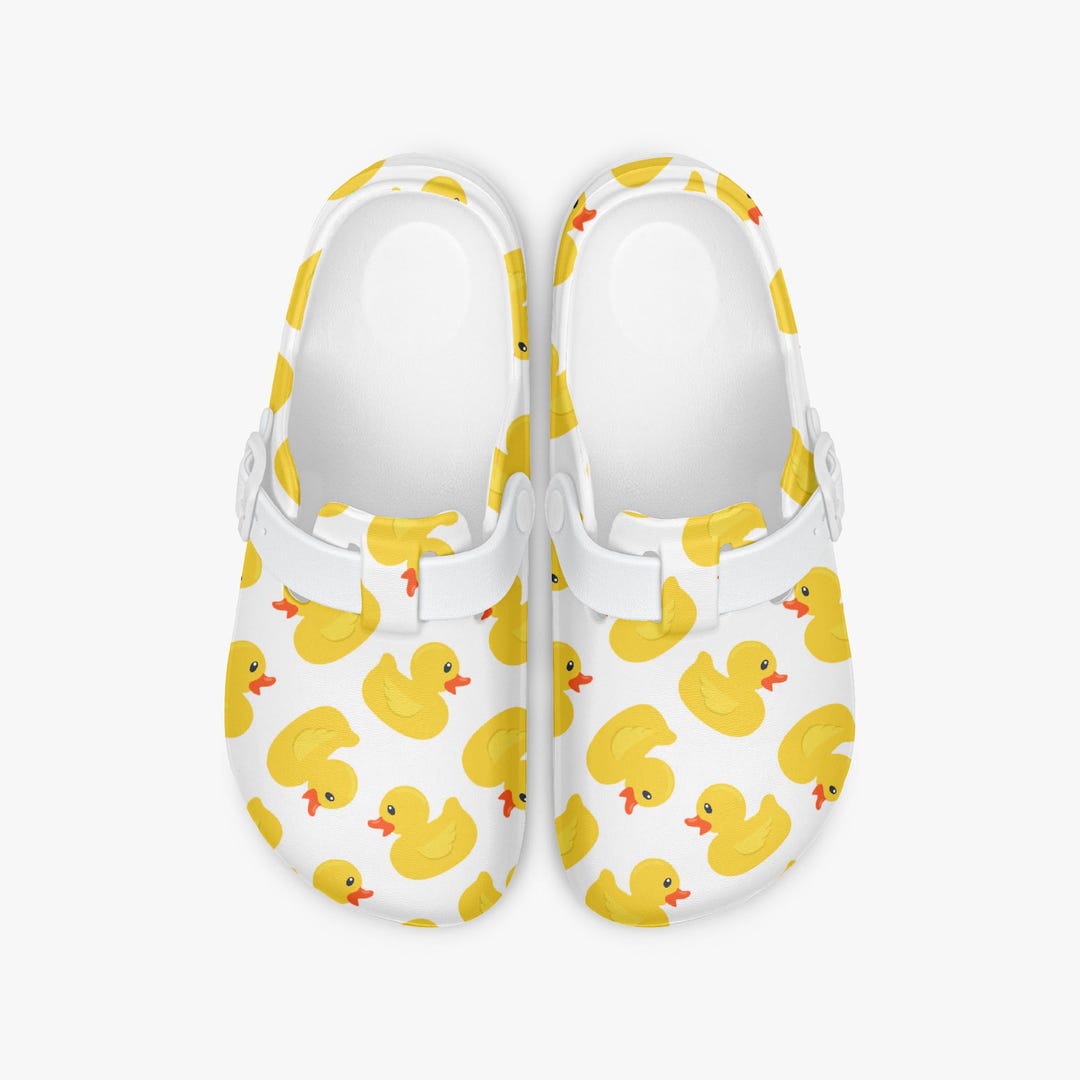 Funny Clogs Rubber Duck Motif, Slippers With Animal Motif Duck, Sandals ...