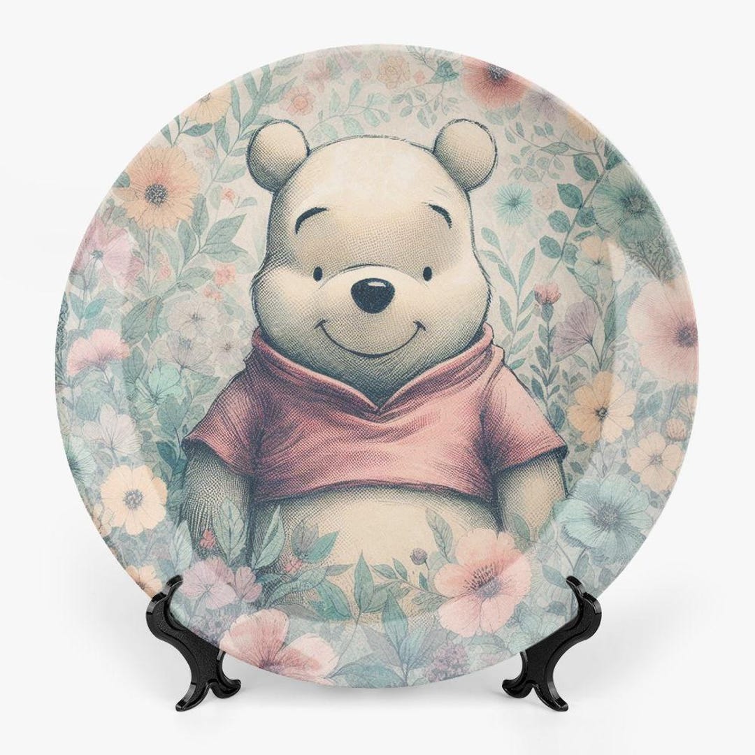 Winnie the Pooh Children's Plate, Pooh Bear Decorative Plate, Winnie ...