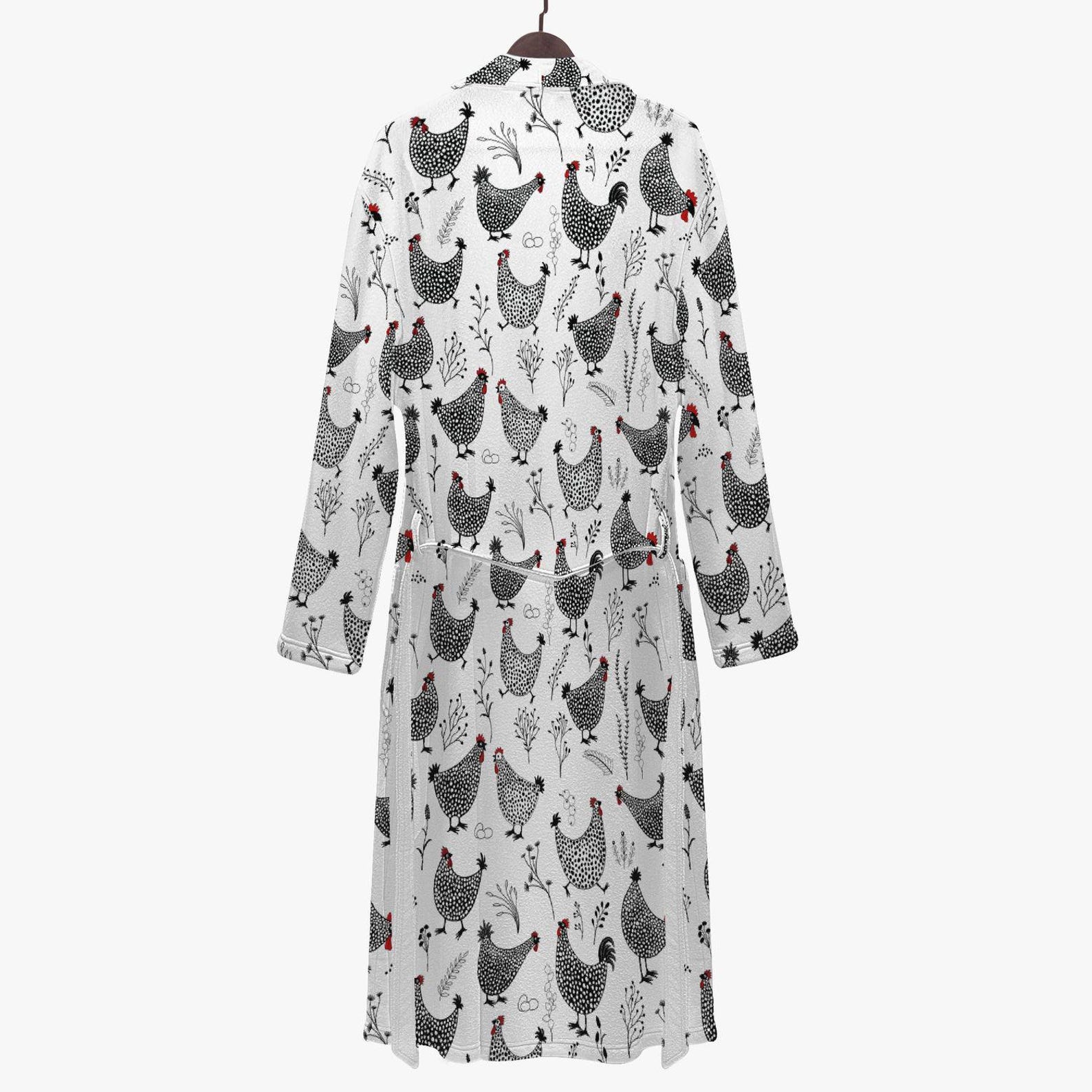 Cozy Chicken Design Bathrobe for Women | Chicken Pattern Dressing Gown ...