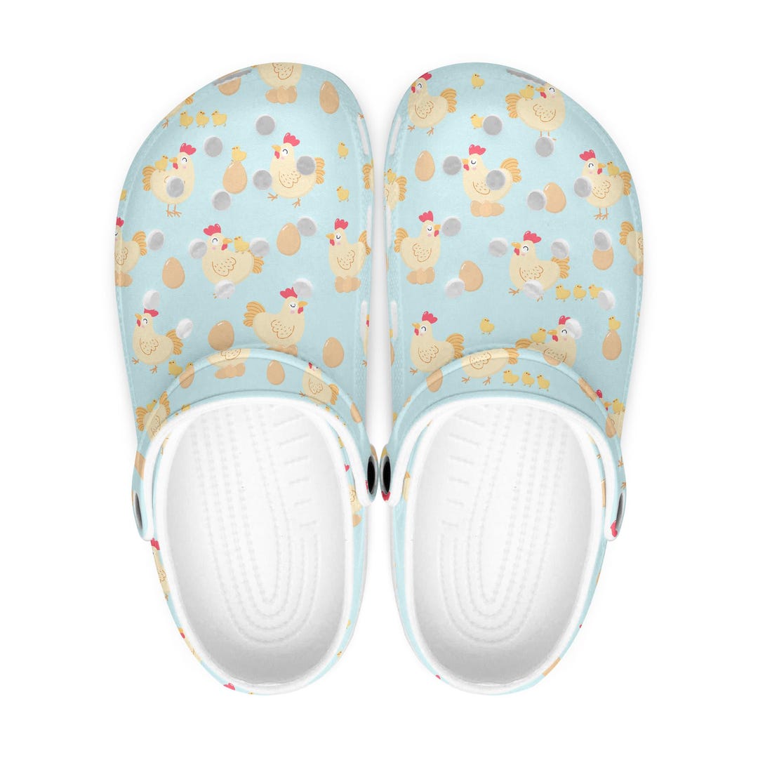 Light Blue Chicken Clogs Chicken Pattern Sandals for Women, Men & Girls ...