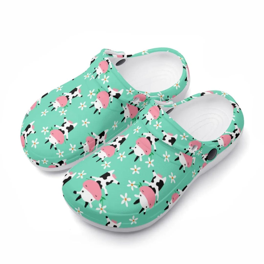 Clogs With Cow Pattern for Women and Men, Funny Cow Slippers, Mules ...