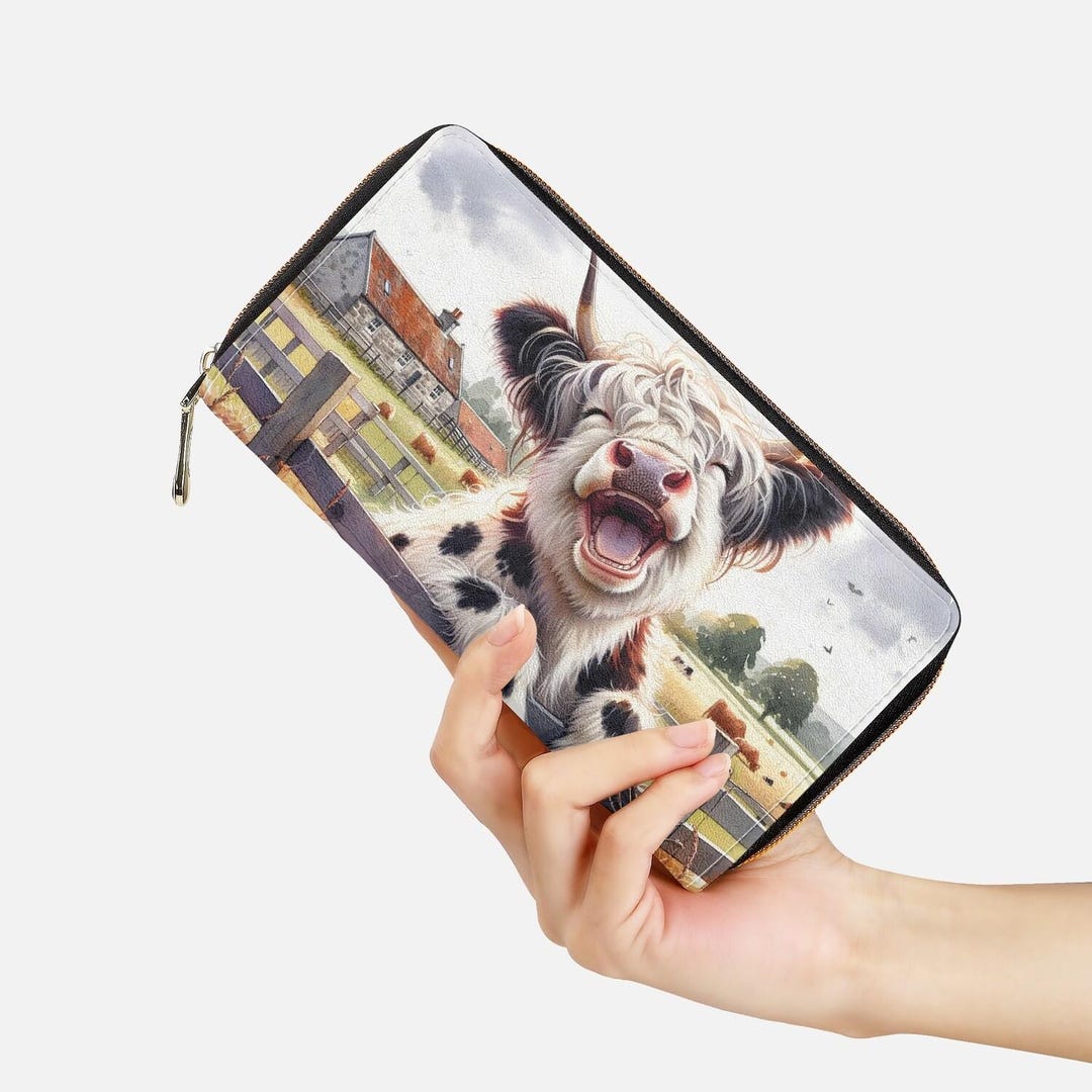 Cute Highland Cow Girl's Purse | Scottish Cow Wallet | Ladies' Cow ...
