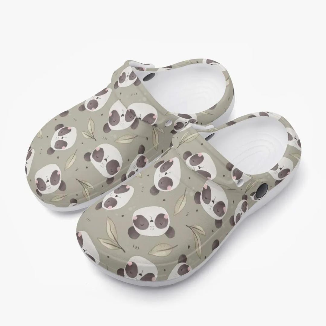 Comfortable Clogs With Panda Print – Fun Garden Shoes for Women ...