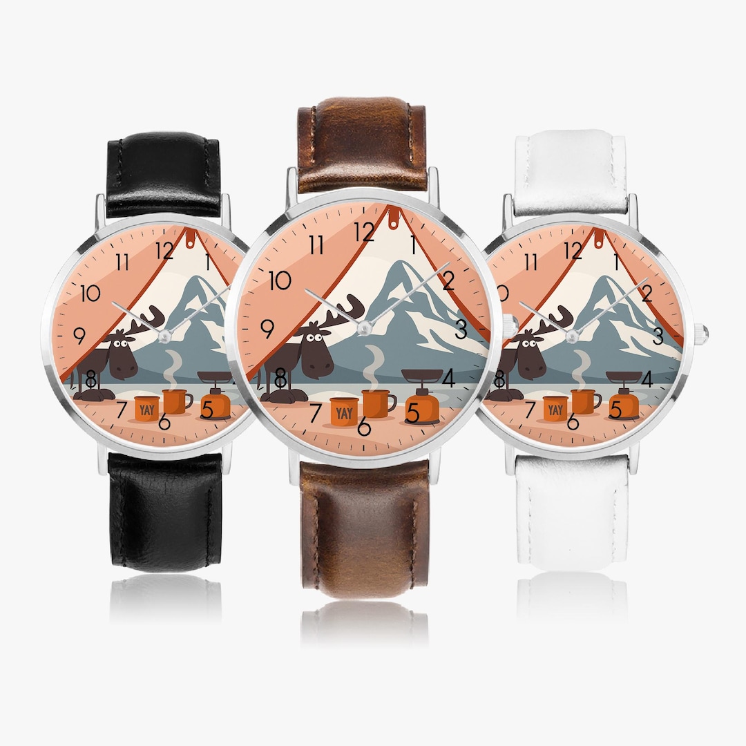 Elk Wristwatch Camping Motif – Funny Outdoor Watch for Women and Girls ...